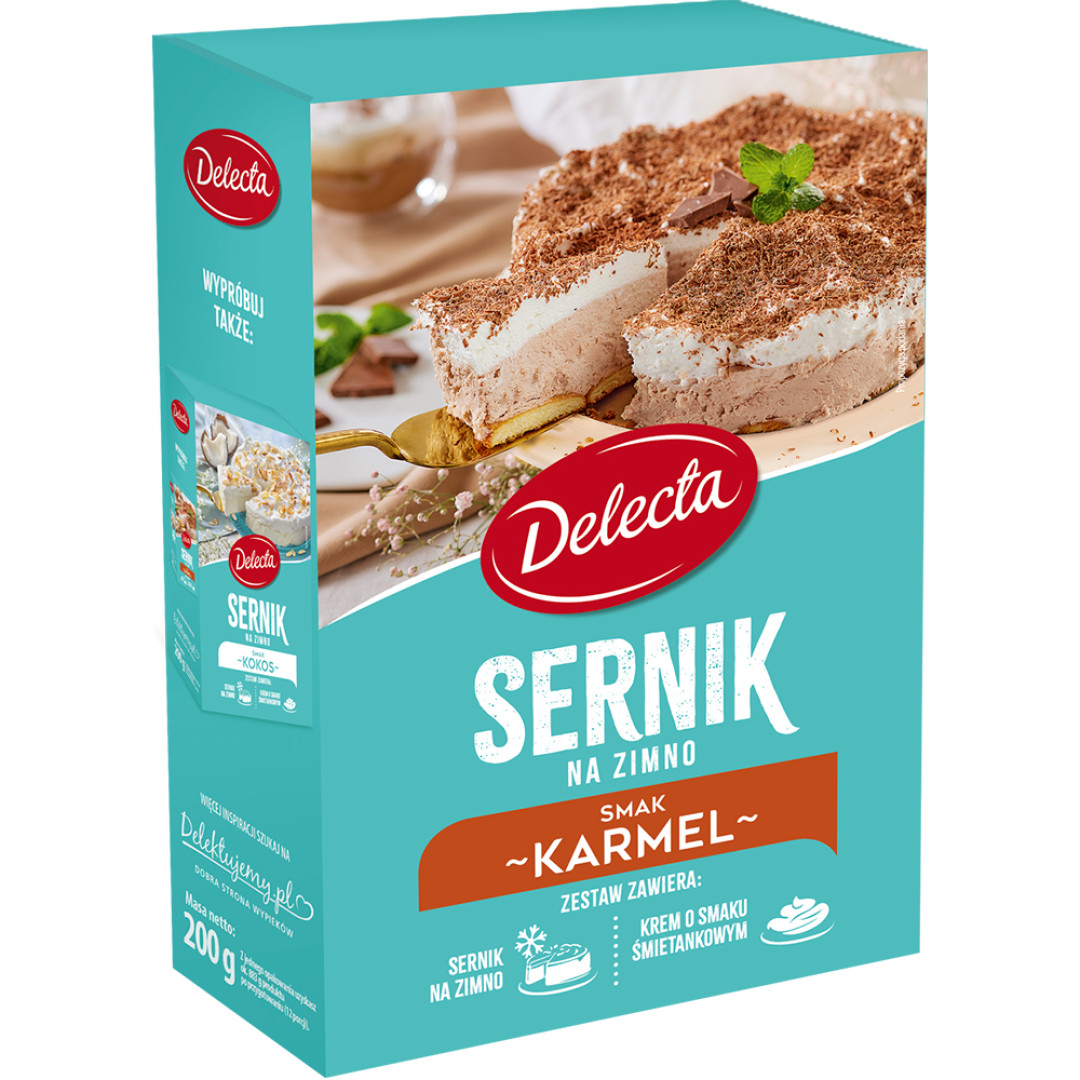 Delecta Sernik na zimno smak karmelowy 200g - nowość - B2B Foodwell
